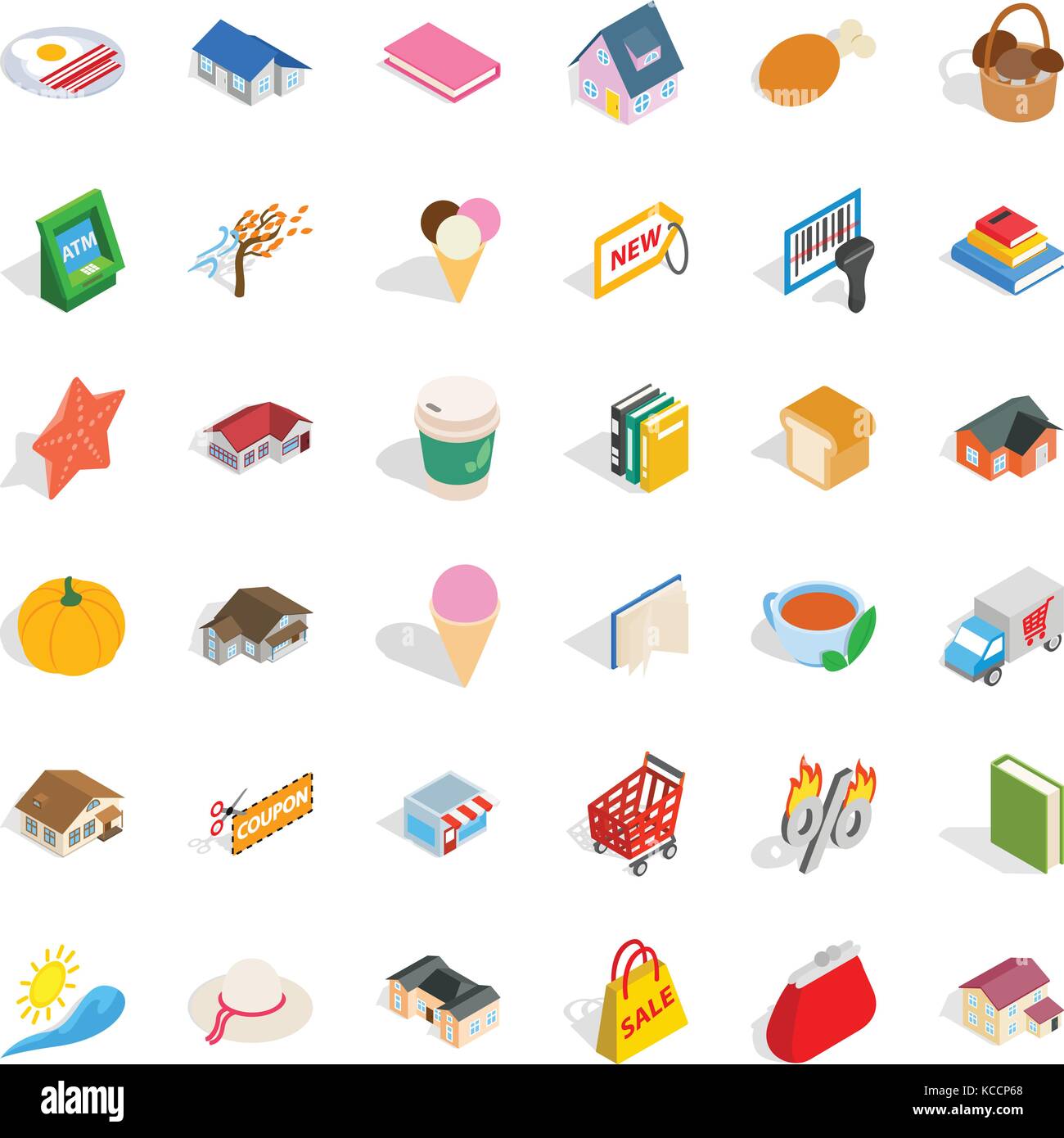 Nice icons set, isometric style Stock Vector Image & Art - Alamy