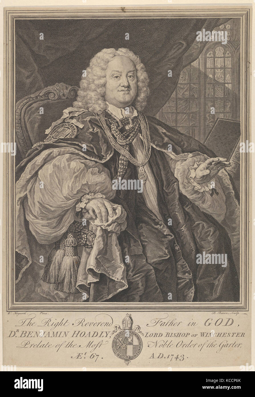The Right Reverend Father in God, Dr. Benjamin Hoadly, Lord Bishop of ...