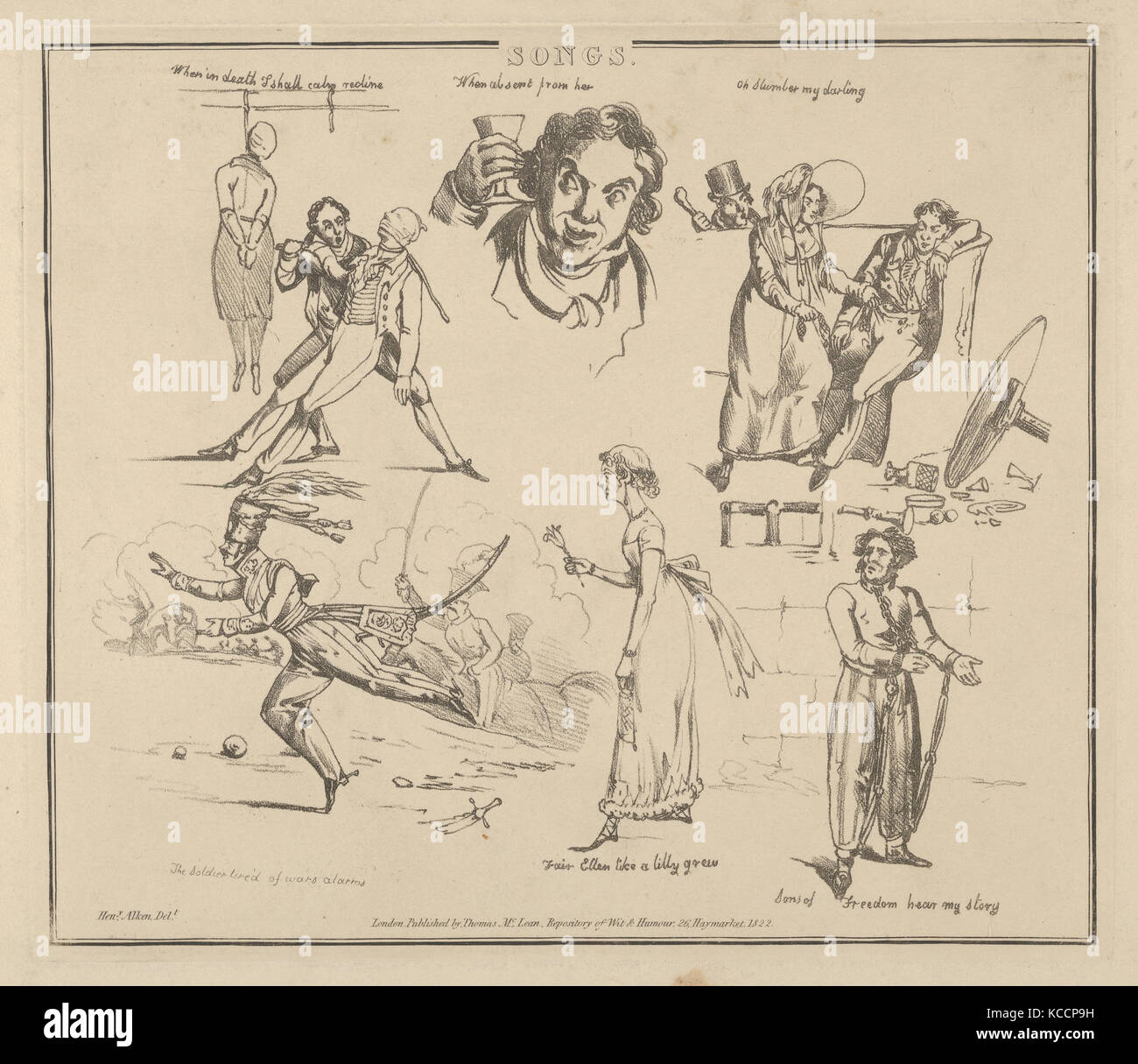 Songs: "When in death I shall calm recline...", Henry Thomas Alken ...