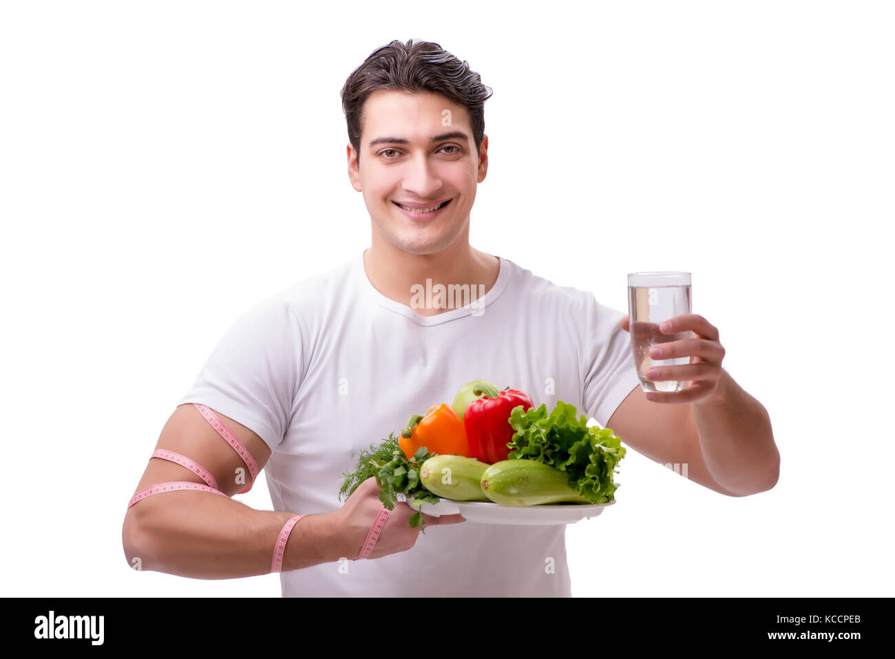Man in healthy eating concept Stock Photo - Alamy