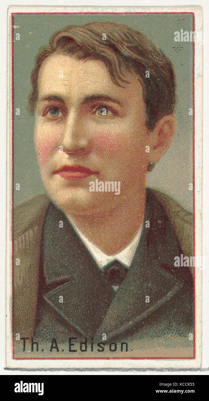 Thomas A. Edison, printer's sample for the World's Inventors souvenir ...