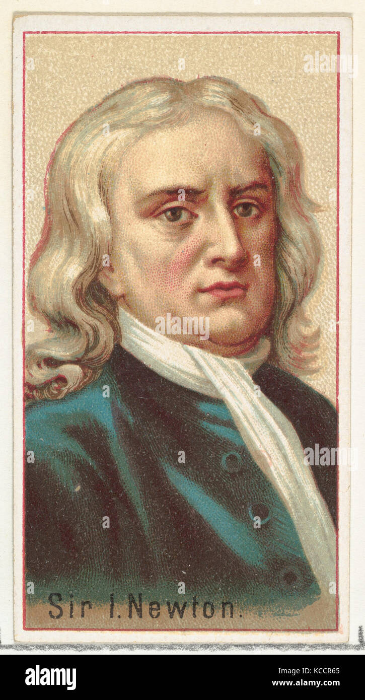 Sir Isaac Newton, printer's sample for the World's Inventors souvenir ...