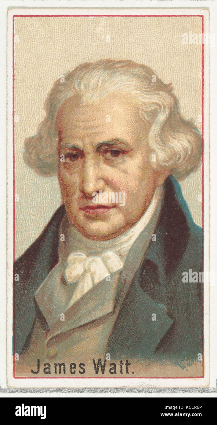 James Watt, printer's sample for the World's Inventors souvenir album ...