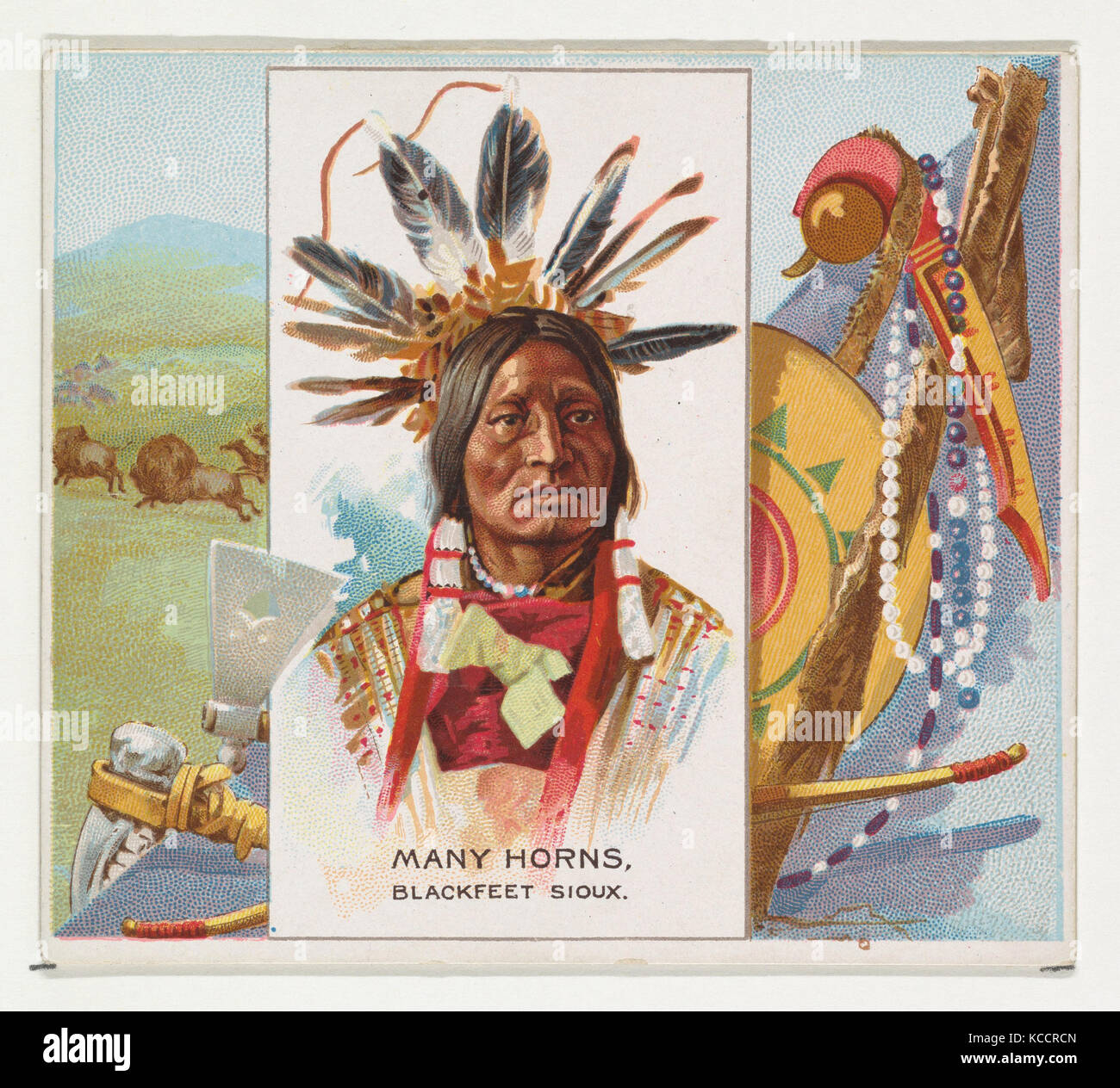 Many Horns, Blackfeet Sioux, from the American Indian Chiefs series ...