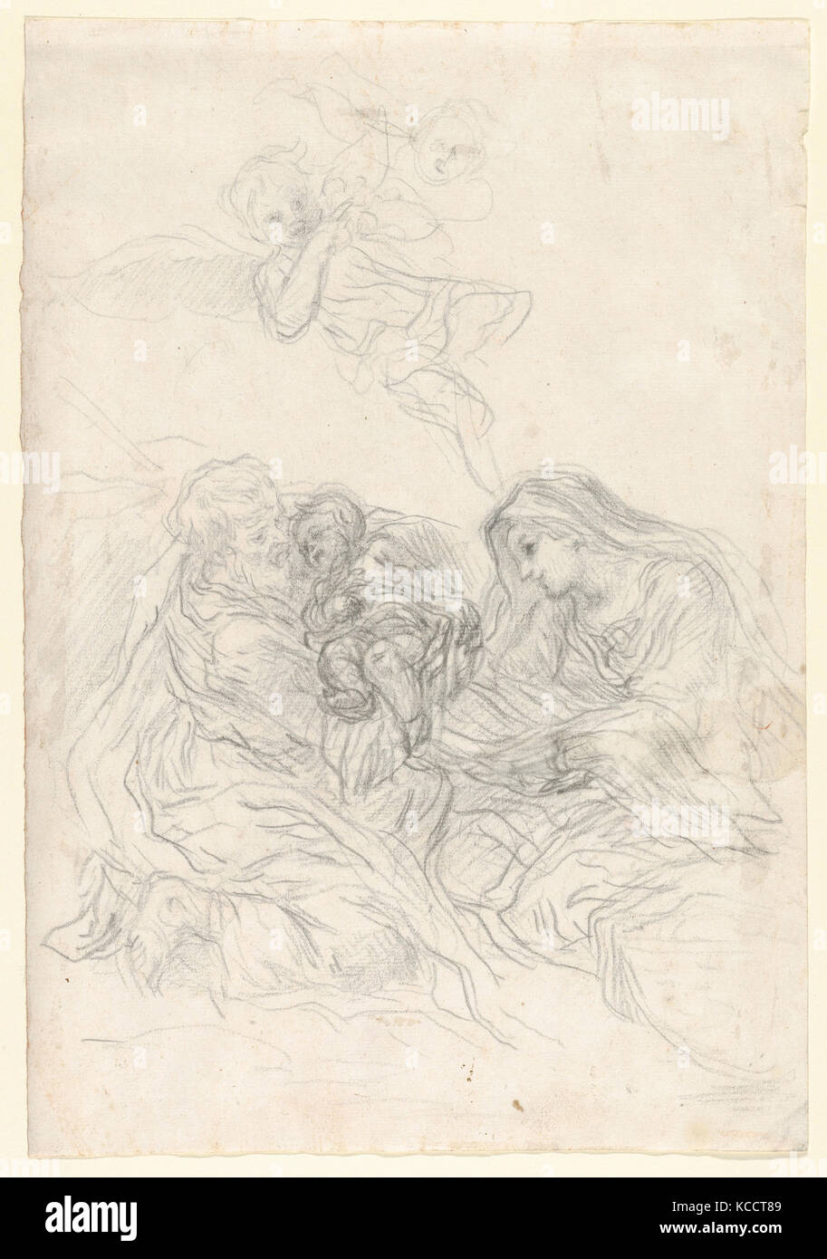 Holy Family with Two Flying Angels., Baldassarre Franceschini, ca. 1640 ...