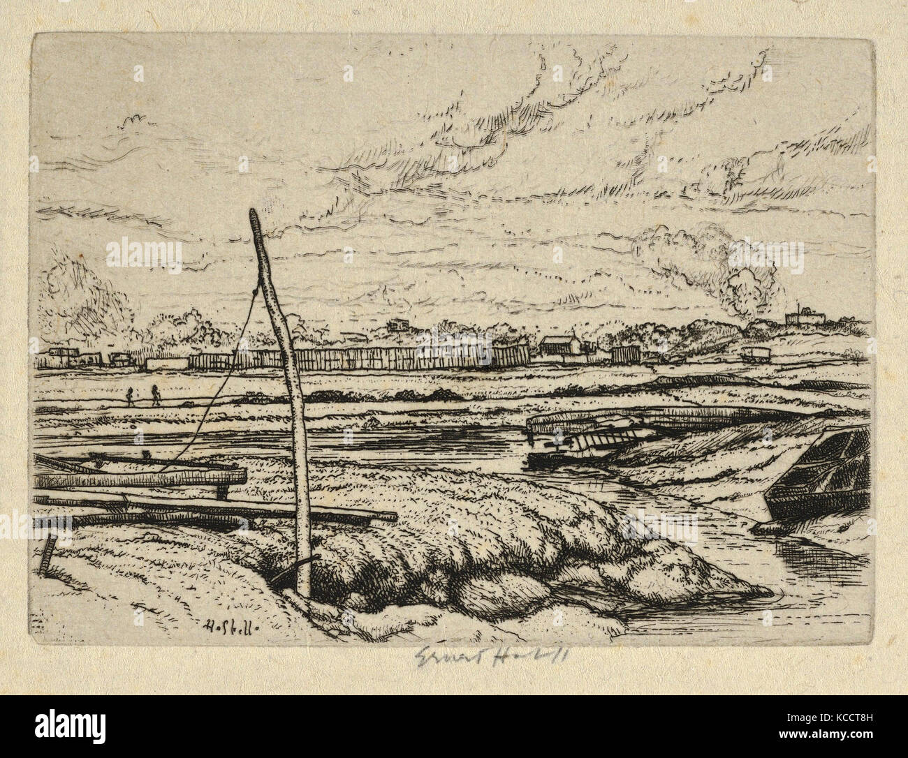 Drawings and Prints, Print, Long Island Marshes, Artist, Ernest Haskell ...