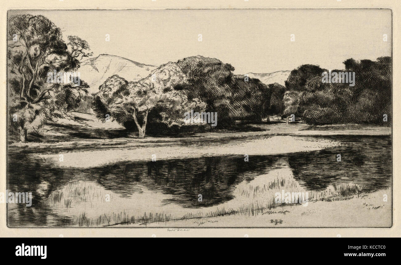 Drawings and Prints, Print, Large Pool, Artist, Ernest Haskell ...