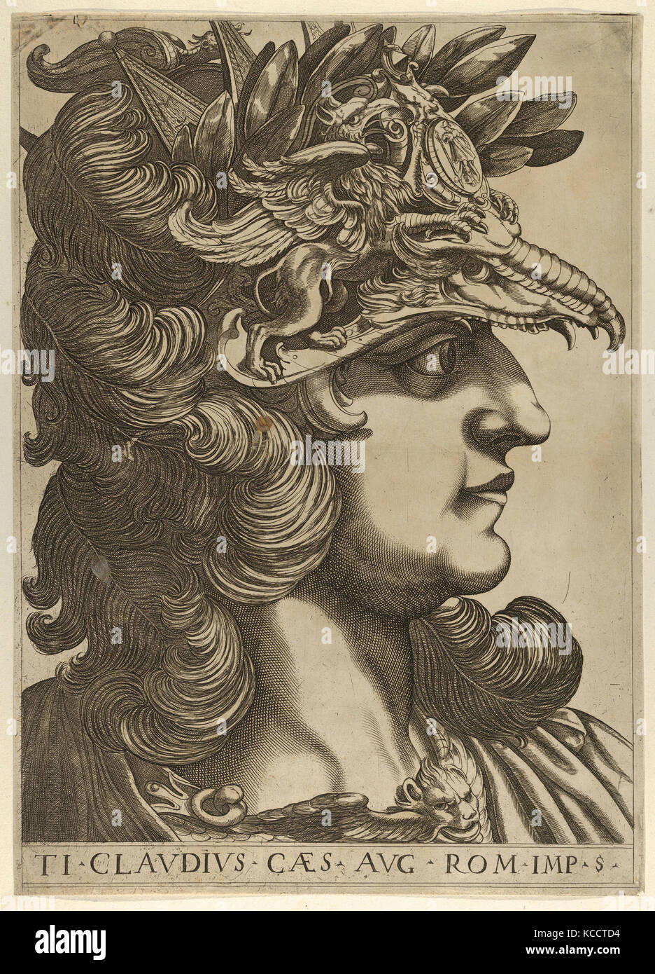 Plate 5: Tiberius Claudius in profile to the right, from 'The Twelve ...