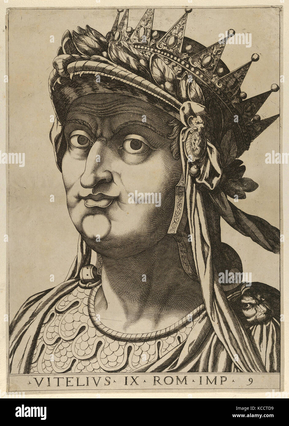 Plate 9: Aulus Vitellius with his head turned slightly to the left ...