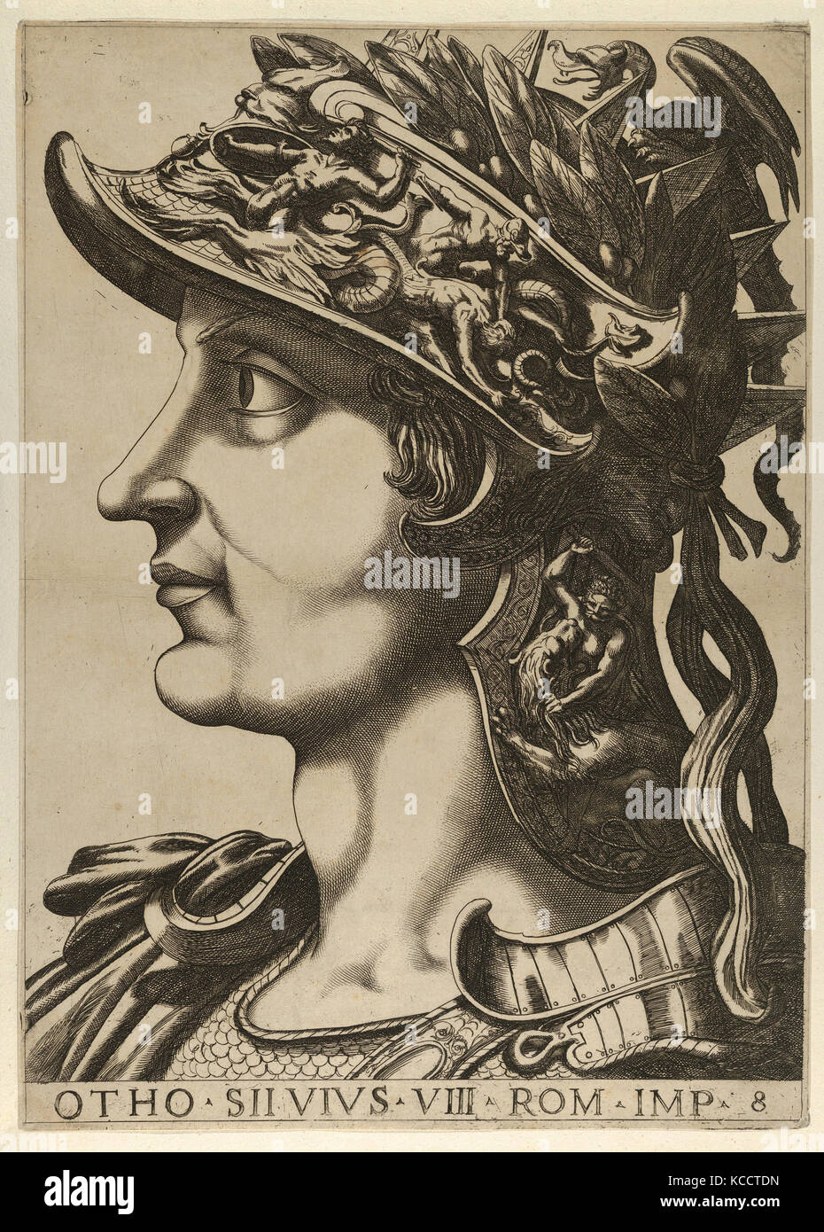 Plate 8: Otho in profile facing left, from 'The Twelve Caesars', The ...