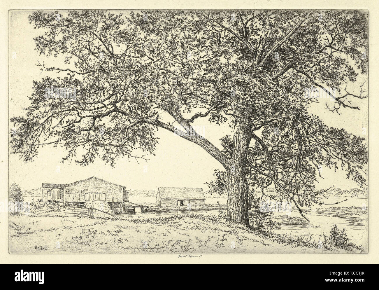 Drawings and Prints, Print, Tide Mill, Artist, Ernest Haskell, American ...