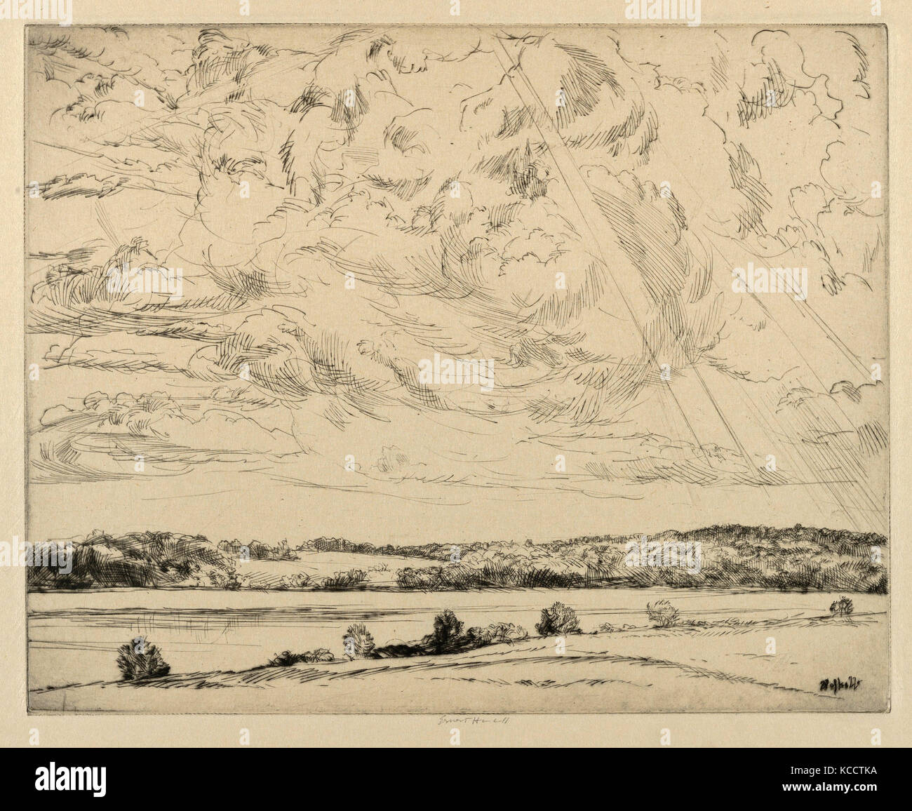 Drawings and Prints, Print, Thunder Clouds, Artist, Ernest Haskell ...