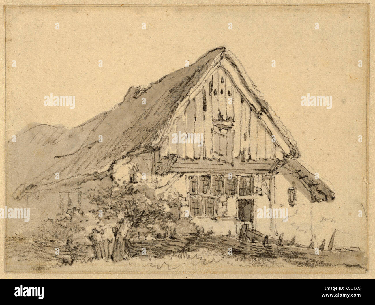 Drawings and Prints, Drawing, A Farm Building, Artist, Emanuel Murant ...