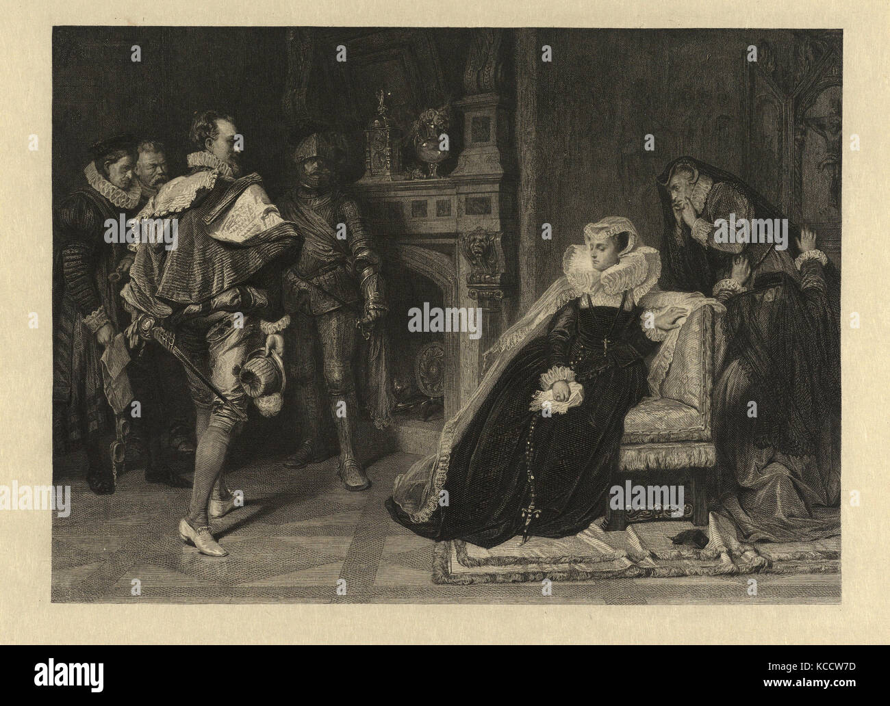 Drawings and Prints, Print, Mary Stuart Listening to the Order of Her ...