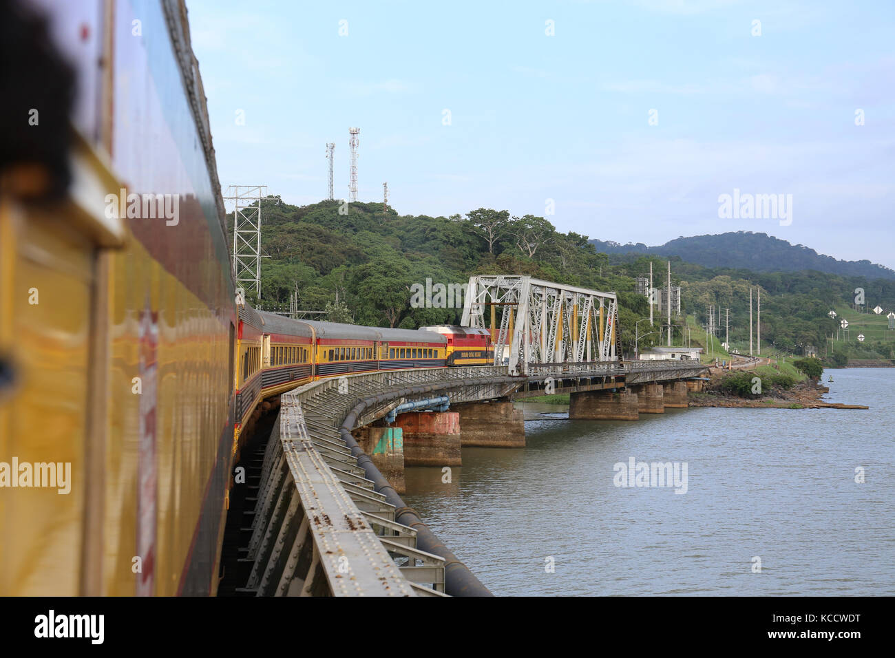 Panama Canal Railway, Train cross a bridge, Panama canal May 2015 Stock ...