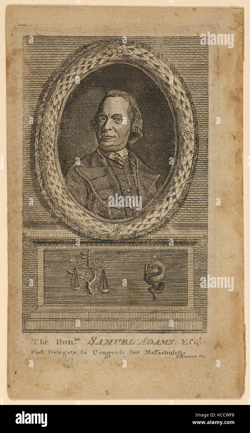 Drawings and Prints, Print, The Honorable Samuel Adams, Esq., First ...