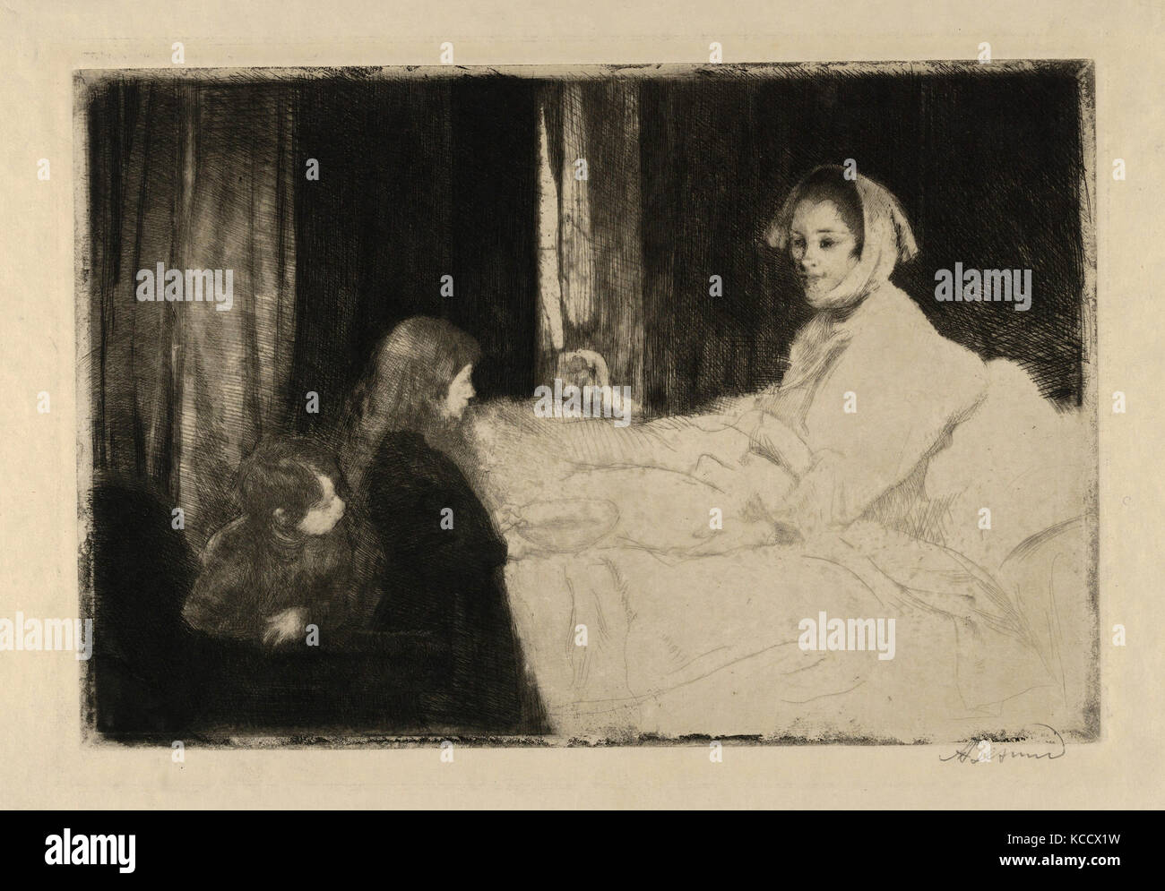 Drawings and Prints, Print, The Sick Mother, Artist, Paul-Albert ...