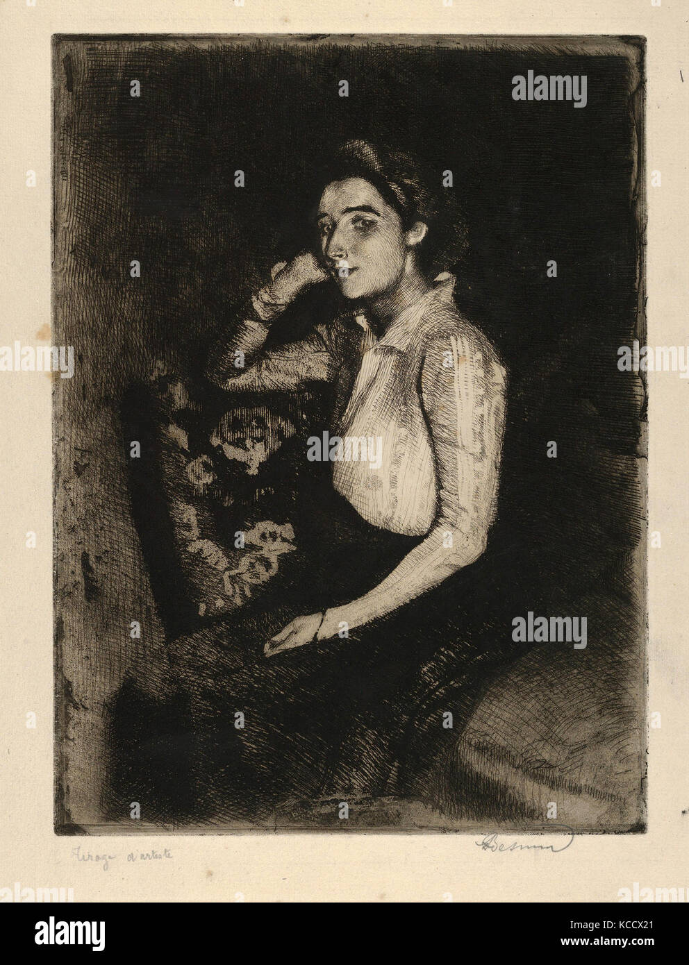 Drawings and Prints, Print, The Girl from Biarritz, Artist, Paul-Albert ...