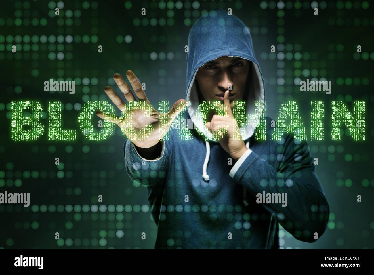 Hacker hacking cryptocurrency in blockchain concept Stock Photo - Alamy