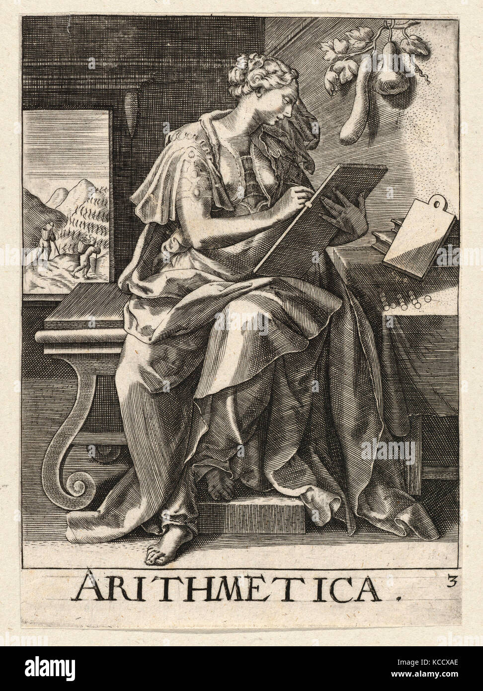 Drawings and Prints, Print, Arithmetica, from The Seven Liberal Arts ...