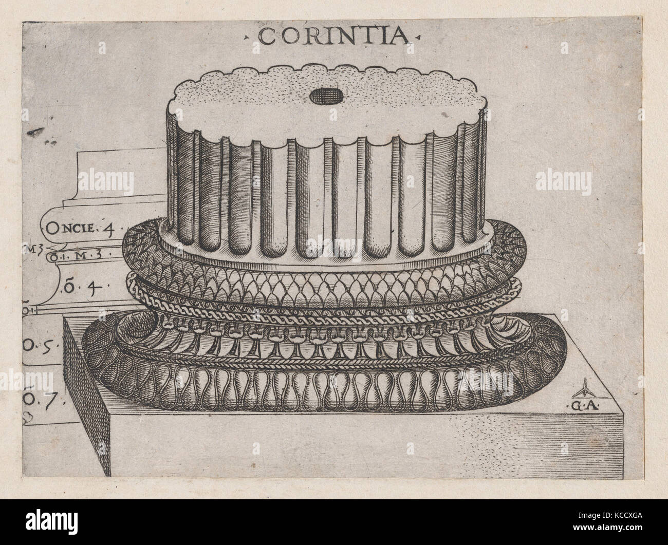 Speculum Romanae Magnificentiae: Corinthian base, Master G.A., ca. 1537 ...