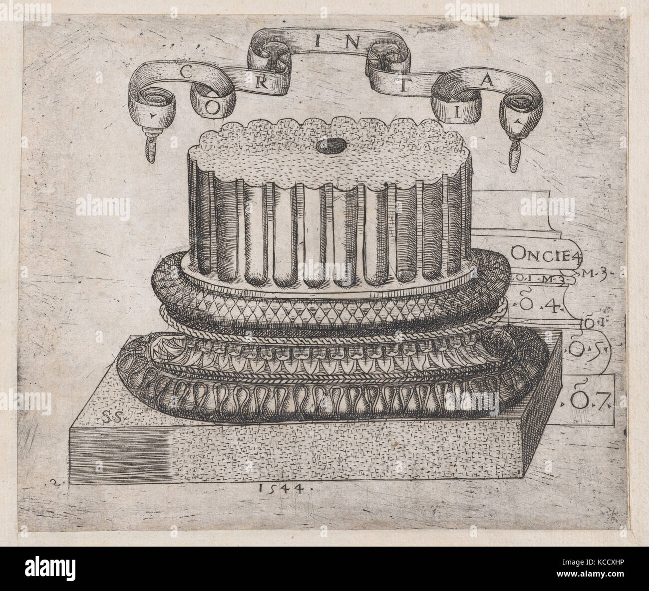 Speculum Romanae Magnificentiae: Corinthian base, Sebastiano Serlio ...