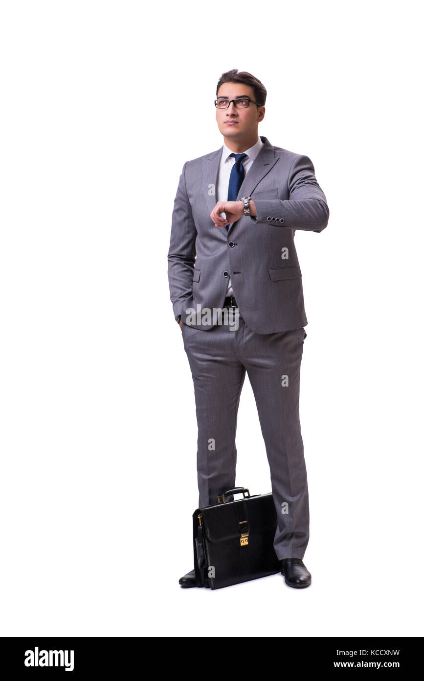 Young businessman isolated on white background Stock Photo - Alamy
