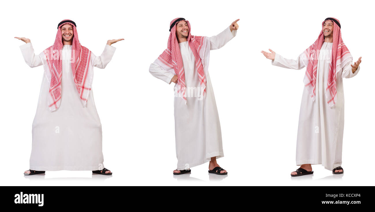 Arab man isolated on white background Stock Photo - Alamy