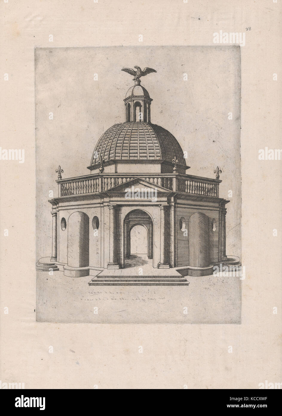 Speculum Romanae Magnificentiae: Octagonal Temple with a dome ...