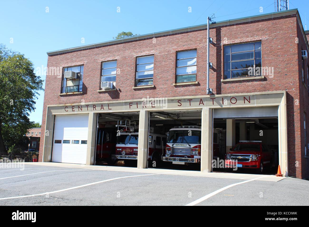 Fire Station and Fire Trucks in the New England North Atlantic Region ...