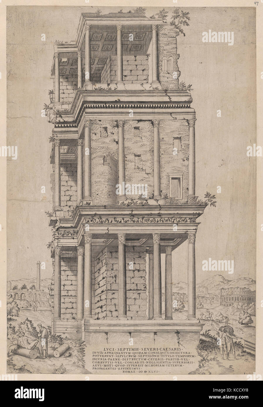 Speculum Romanae Magnificentiae: The Septizodium, Anonymous, 1556 Stock ...