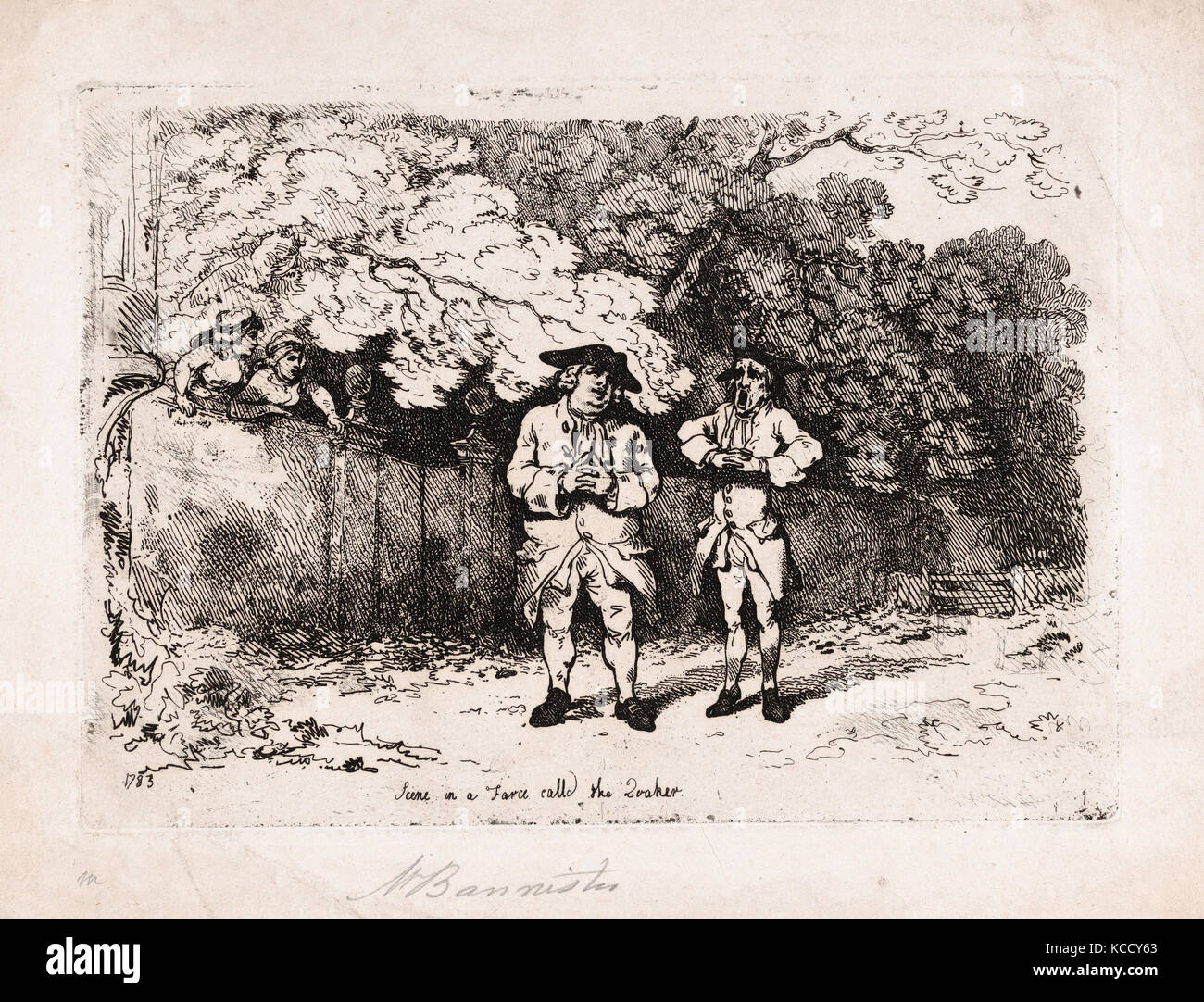 Drawings and Prints, Print, Scene in a Farce called The Quaker, Artist ...