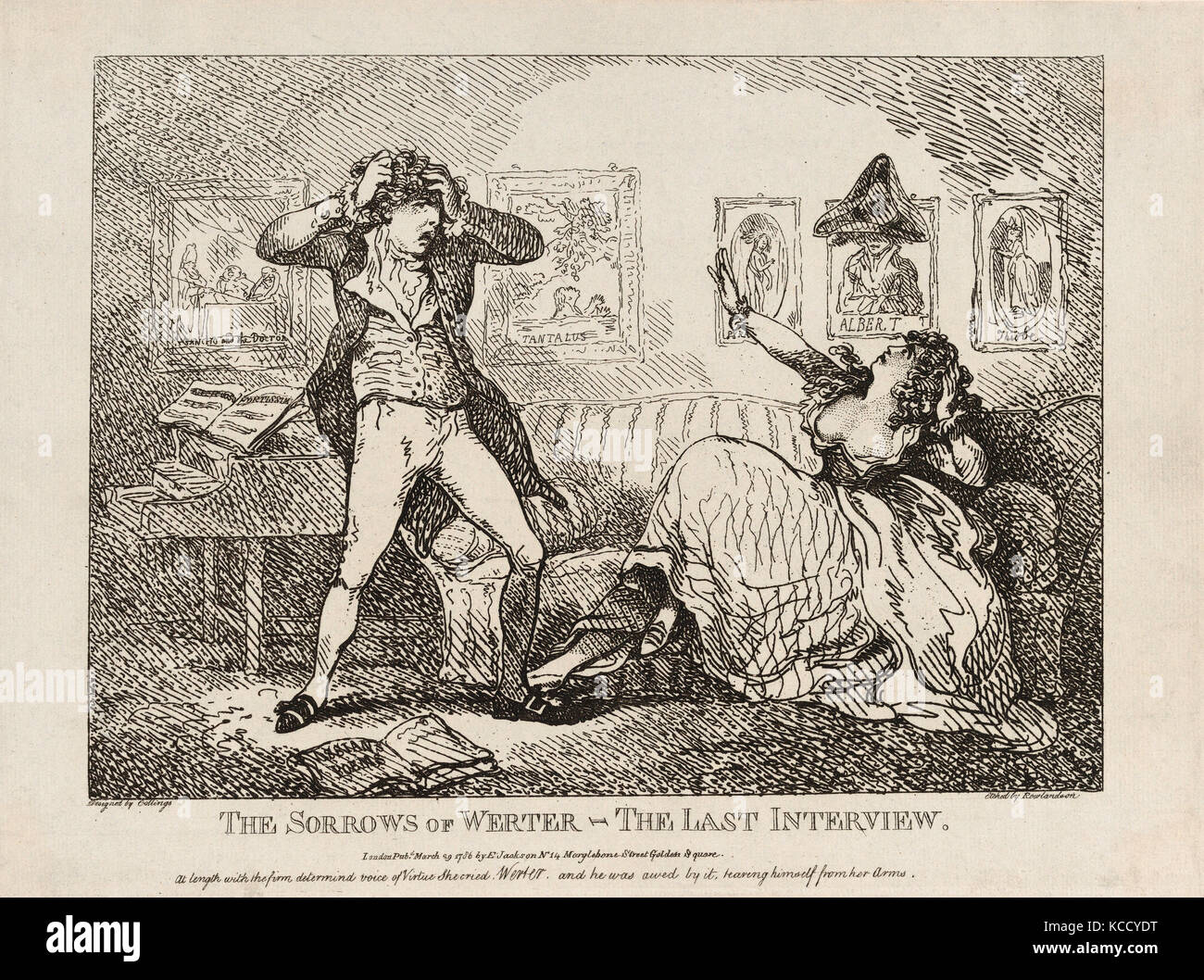 Drawings and Prints, Print, The Sorrows of Werter–The Last Interview ...