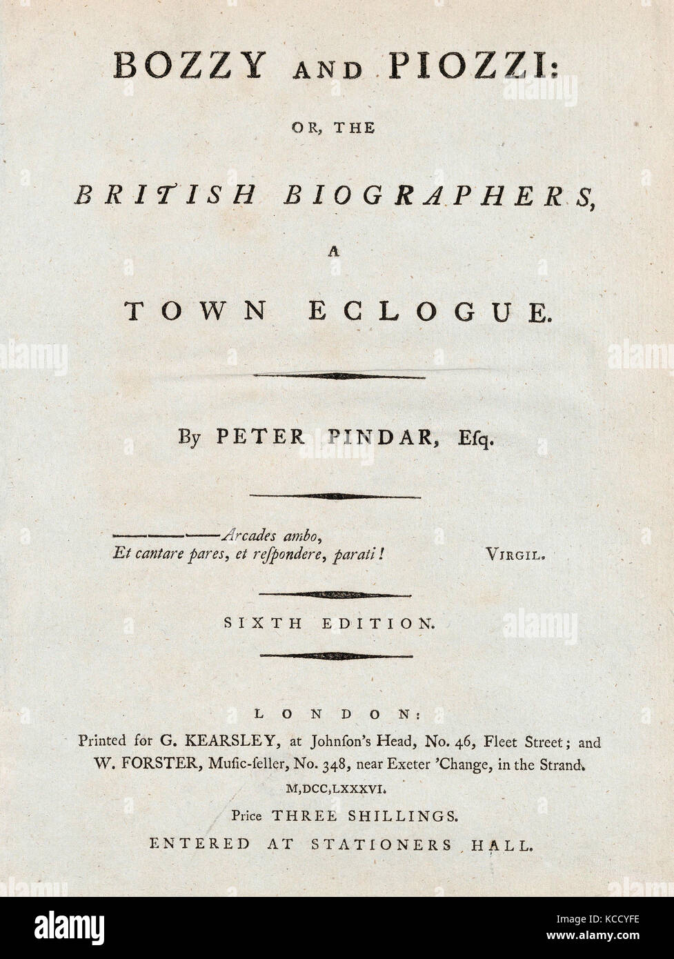 Drawings and Prints, Print, Title Page, from Bozzy and Piozzi by Peter ...