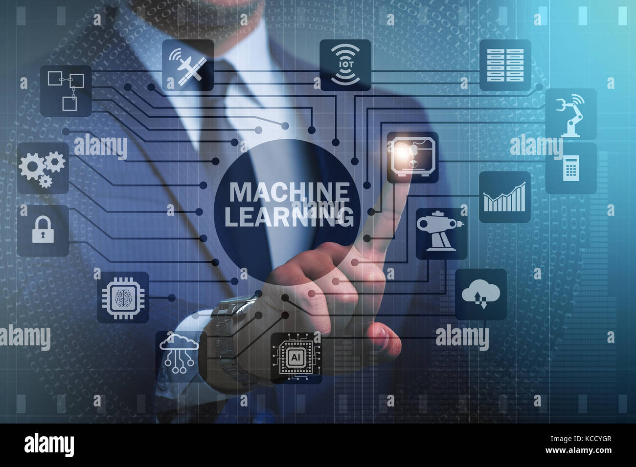 Machine learning computing concept of modern IT technology Stock Photo - Alamy