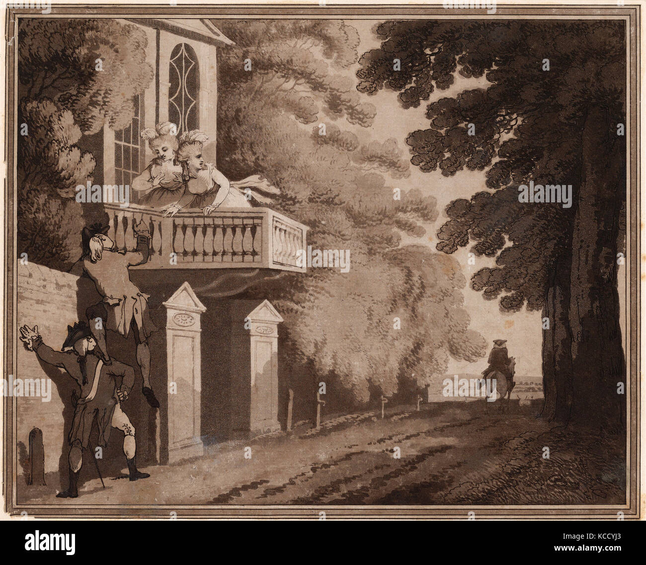 Drawings and Prints, Print, Art of Scaling, Artist, Thomas Rowlandson ...