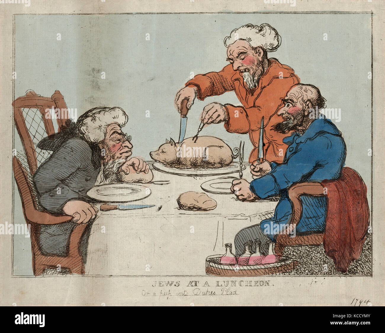 Drawings and Prints, Print, Jews at a Luncheon, Artist, Thomas ...