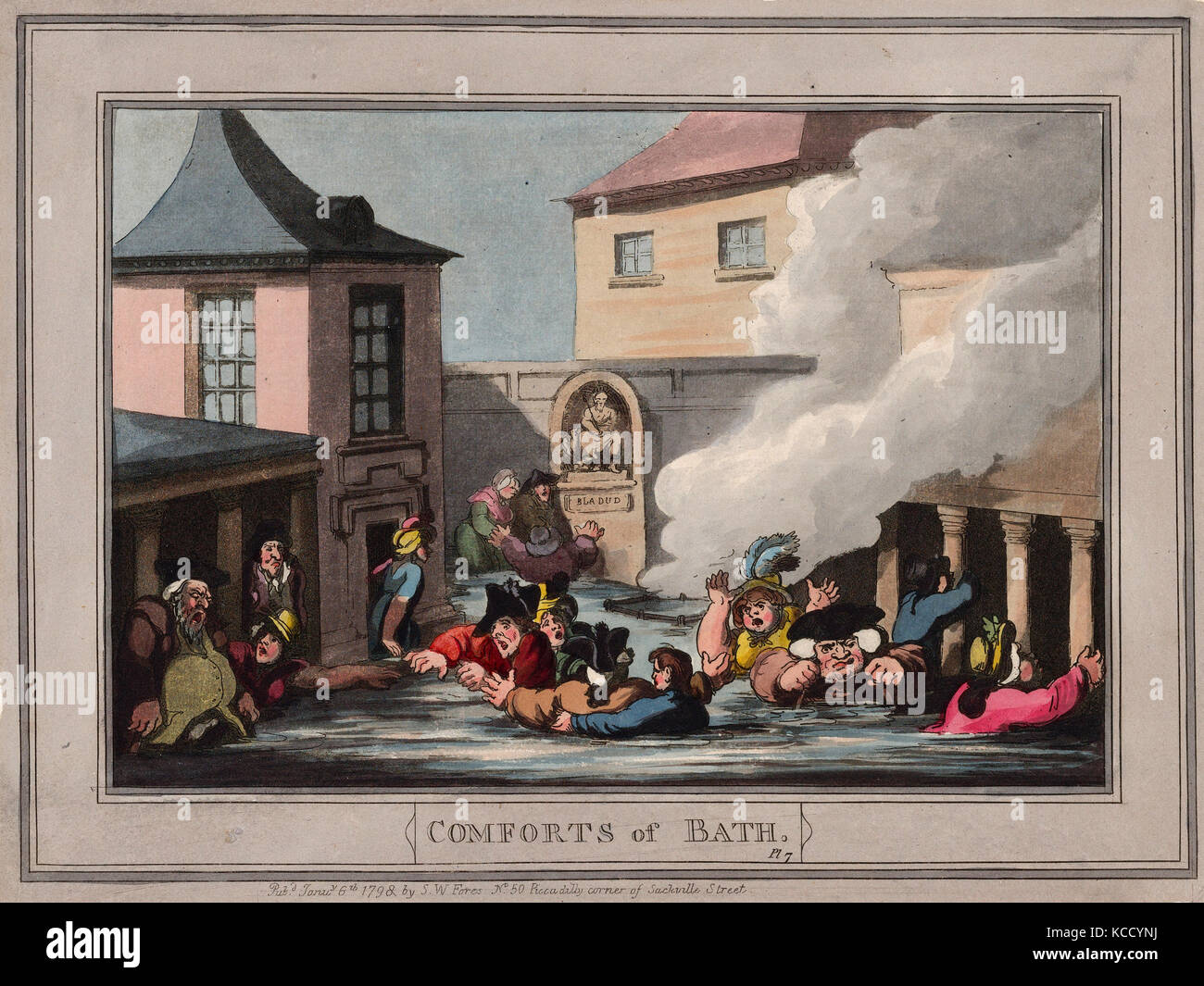 Drawings and Prints, Print, Comforts of Bath, Plate 7, Comforts of Bath ...