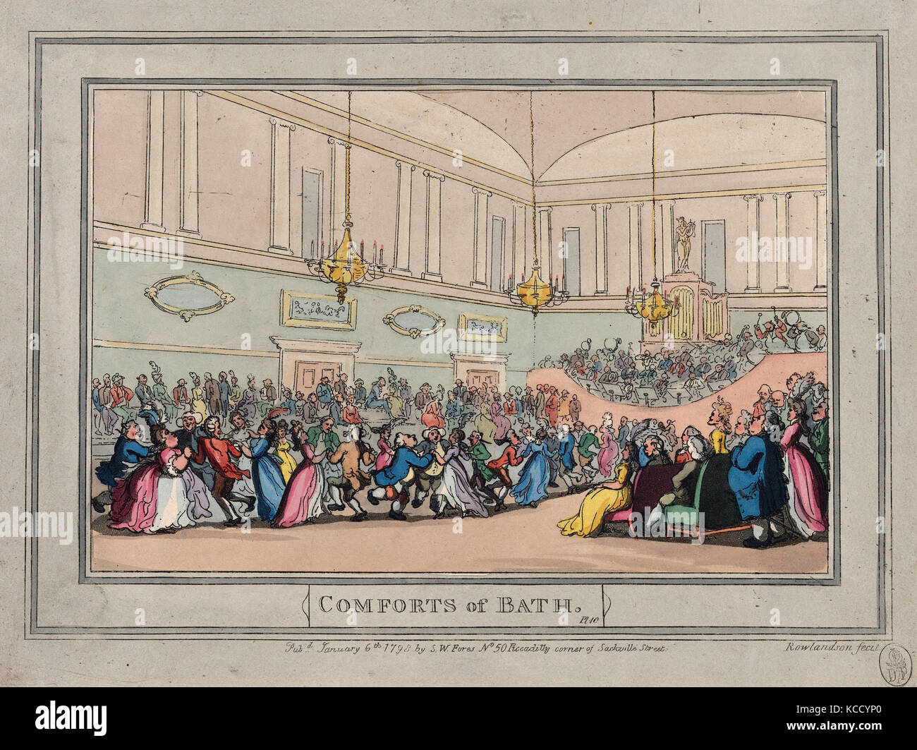 Drawings and Prints, Print, Comforts of Bath, Plate 10, Comforts of ...