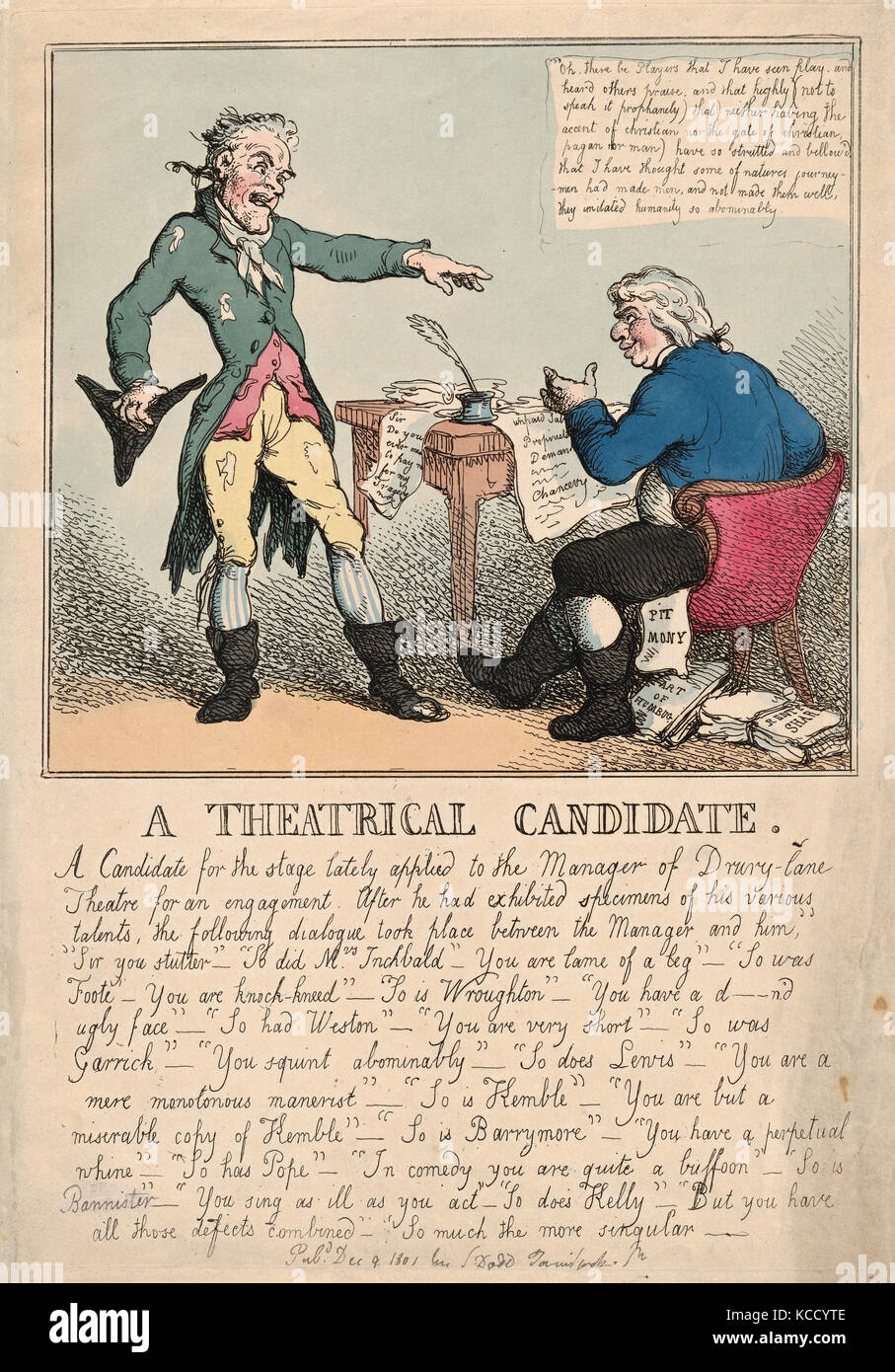 Drawings and Prints, Print, A Theatrical Candidate, Artist, Thomas ...