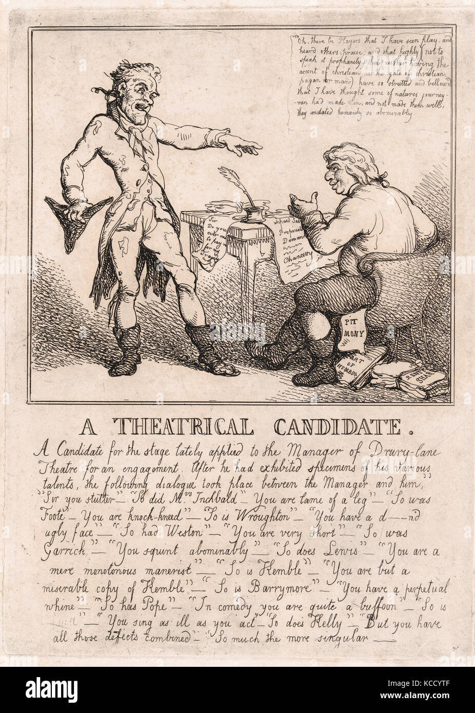 Drawings and Prints, Print, A Theatrical Candidate, Artist, Thomas ...