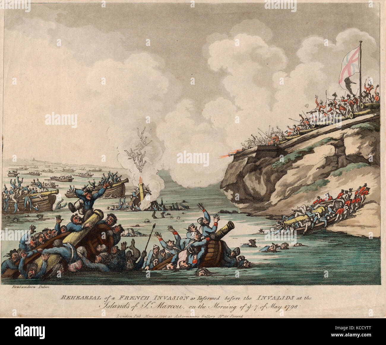 Drawings and Prints, Print, Rehearsal of a French Invasion as Performed ...