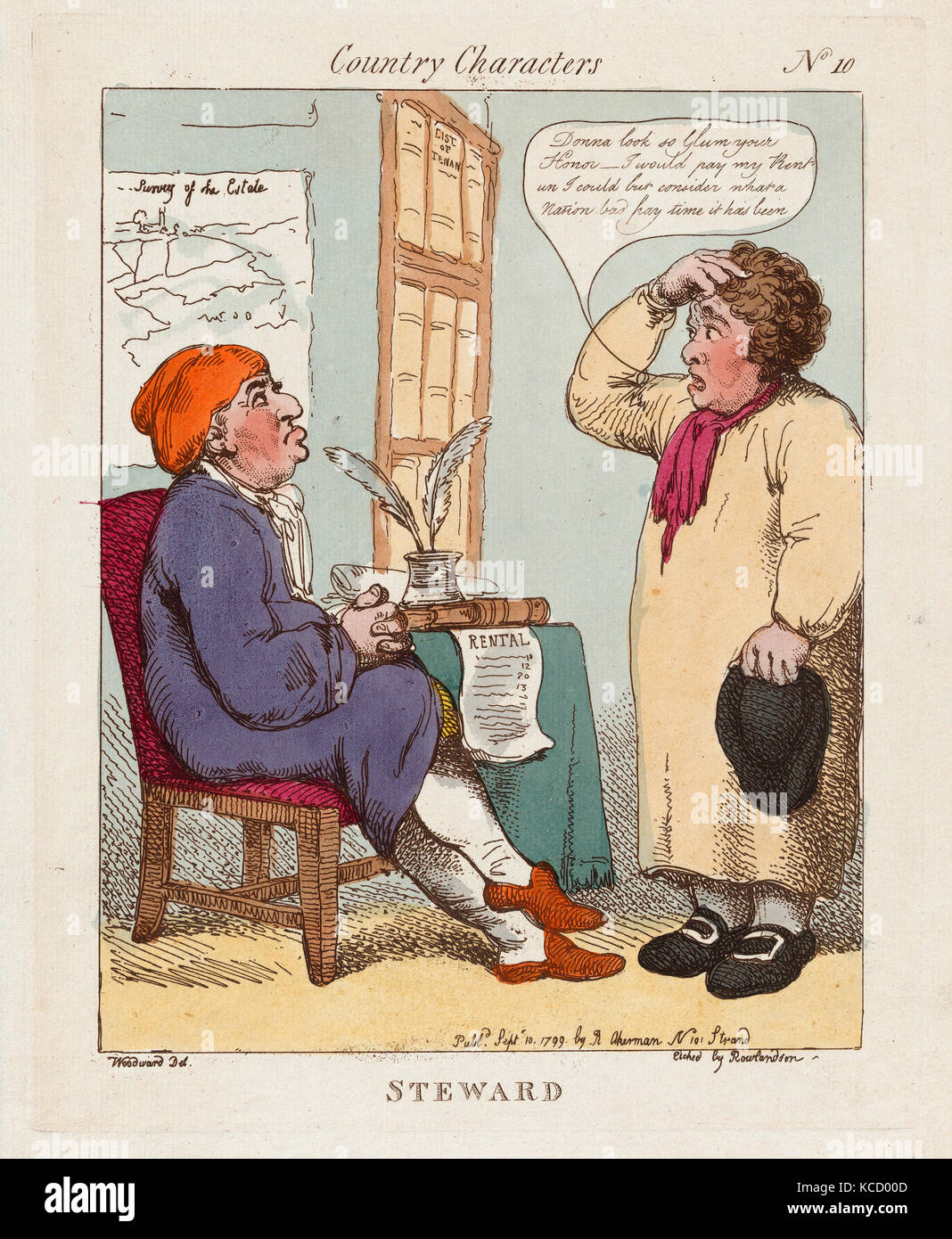 Drawings and Prints, Print, Steward, Country Characters, Artist ...