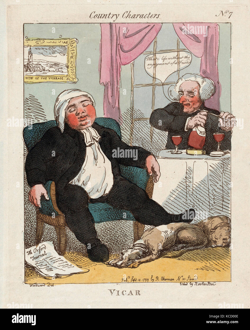 Drawings and Prints, Print, Vicar, Country Characters, Publisher ...