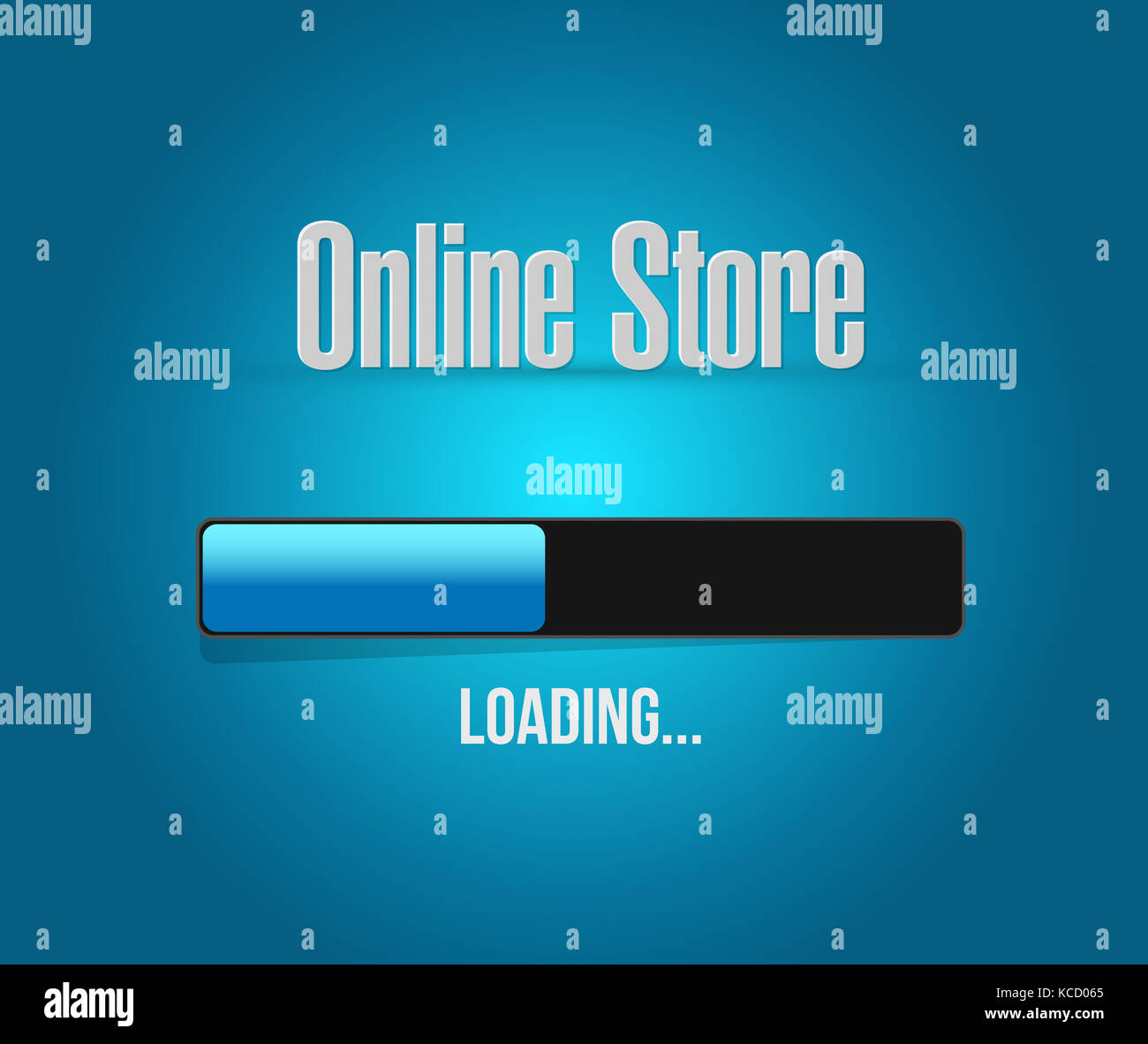 online store loading bar sign concept illustration design over a black ...