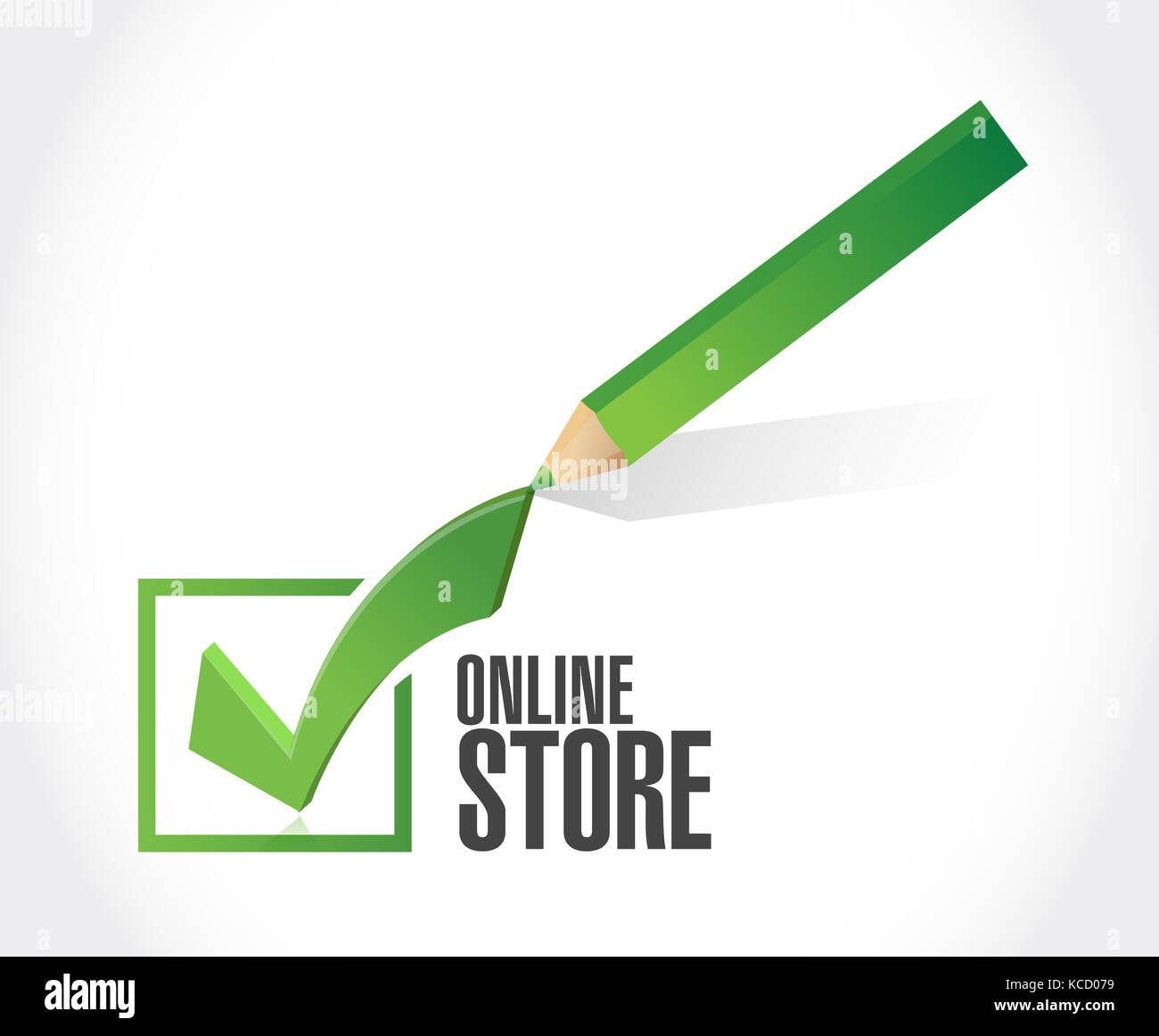 online store check mark sign concept illustration design over a black ...