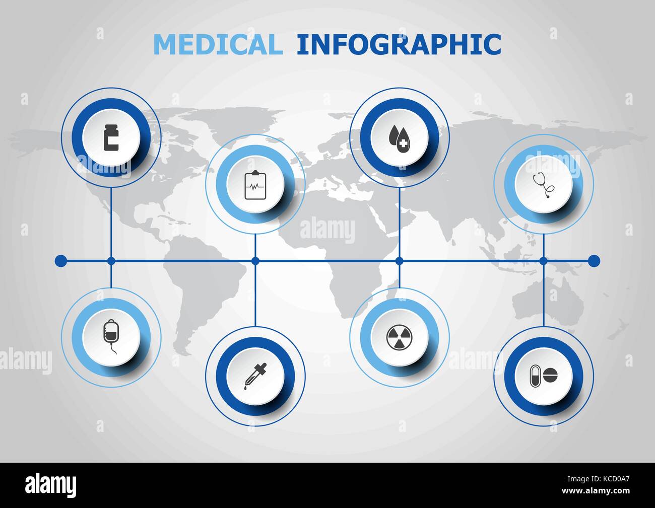 Infographic design with medical icons, stock vector Stock Vector Image ...