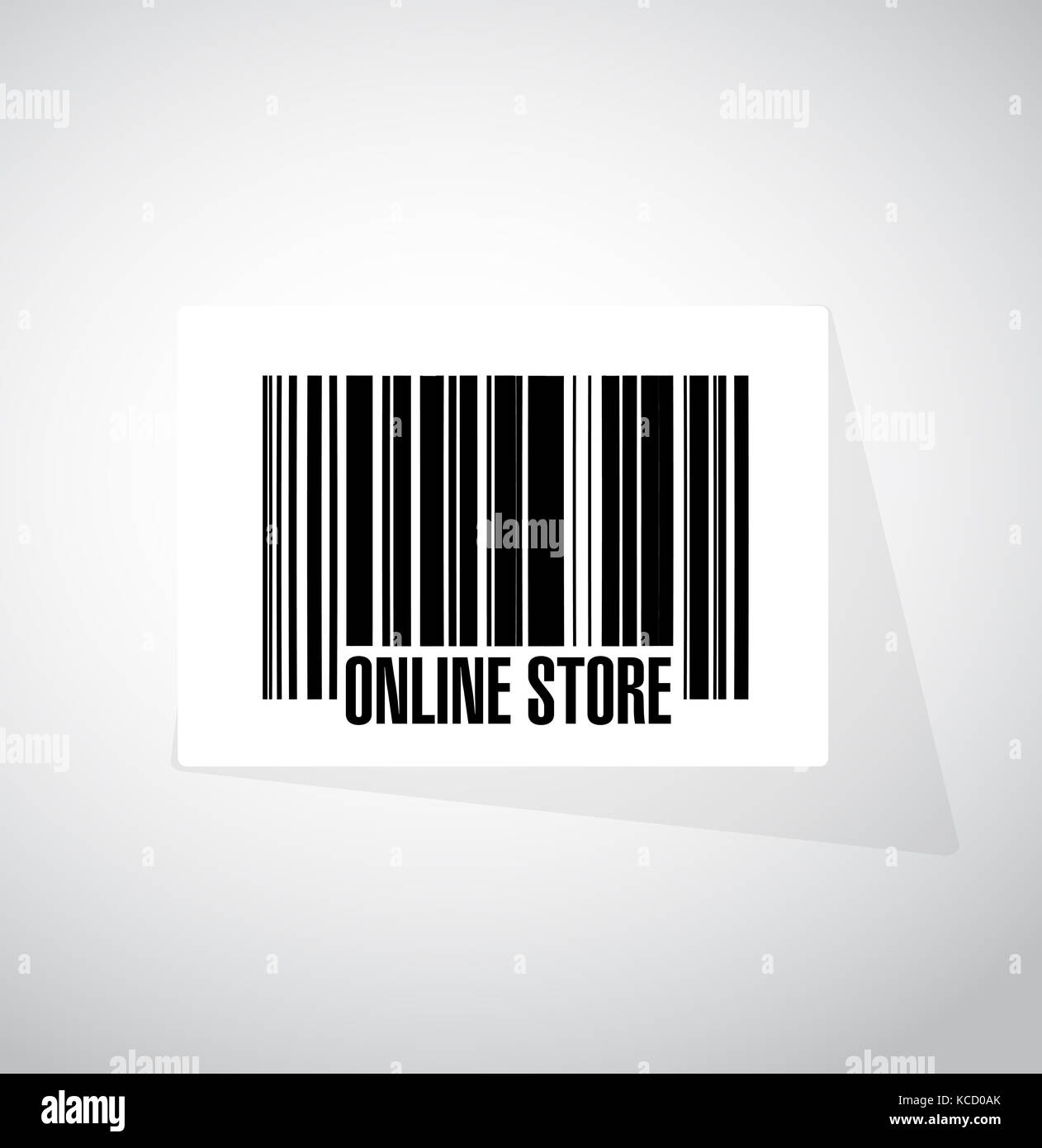 online store barcode sign concept illustration design over a white ...