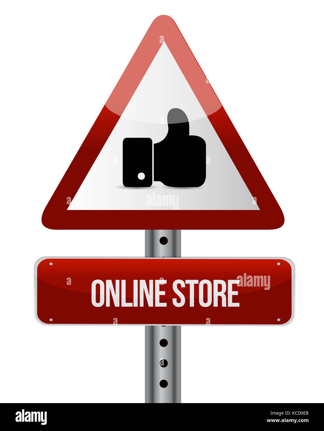 online store like road sign concept illustration design over a white ...