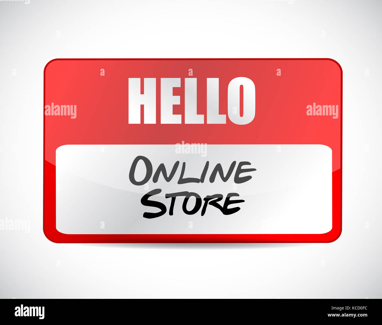 online store name tag sign concept illustration design over a white ...